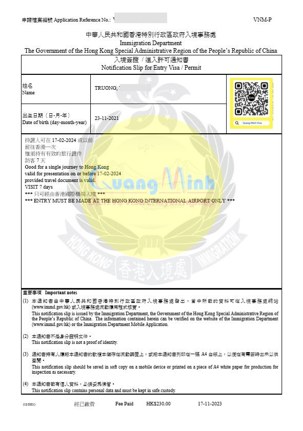 Hồ sơ xin E-visa Hồng Kông gồm những giấy tờ gì?